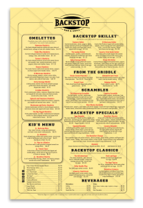 MENU 3 – Backstop Bar & Grill