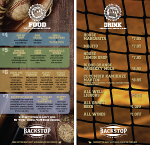 MENU 3 – Backstop Bar & Grill